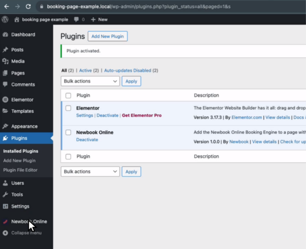 Newbook | Wordpress Plugin